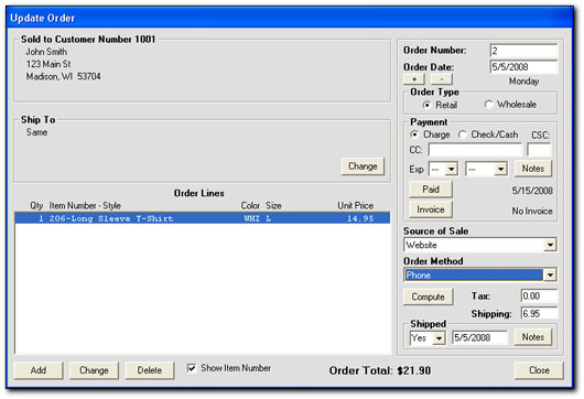 EZ Small Business Software Screen Images