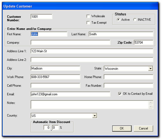 EZ Small Business Software Screen Images