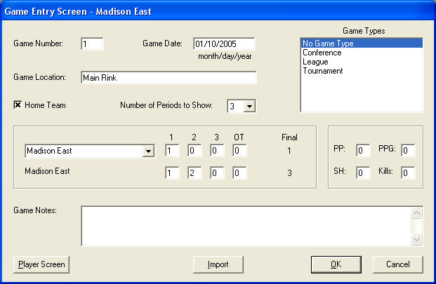 StatTrak for Hockey Screen Images