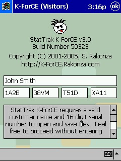 Pointstreak K-ForCE Screen Images