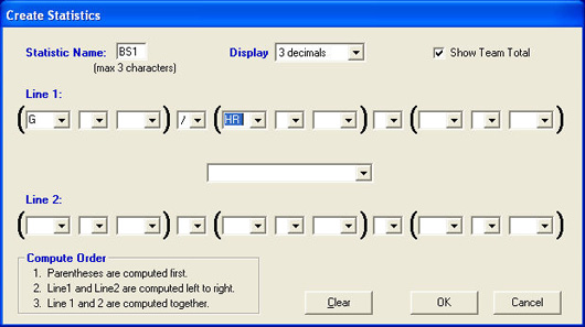 StatTrak for Baseball Screen Images