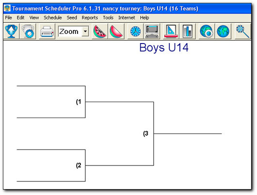 Tournament Scheduler Screen Images